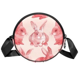 Generic Petit sac &agrave; bandouli&egrave;re circulaire pour femme, petit sac &agrave; bandouli&egrave;re avec fermeture &eacute;clair, bretelles r&eacute;glables, sac &agrave; main rond d&eacute;contract&eacute; pour fe