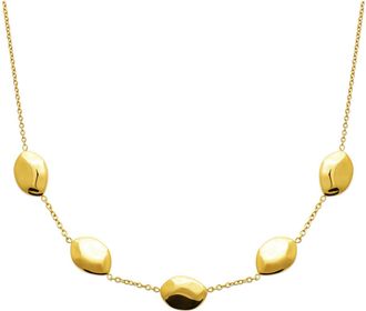 Brillaxis Collier acier dor&eacute; perles dacier