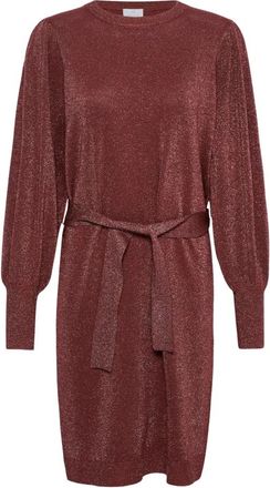Kaffe KAregina Strick-G&uuml;rtelkleid - - Dresses - Damen - Rot - M