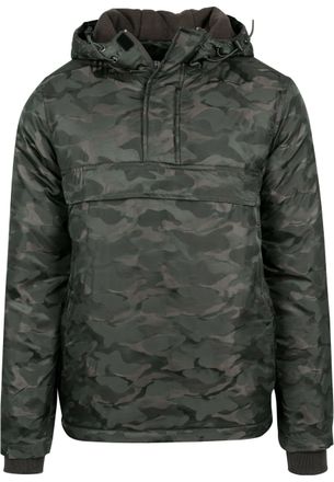 Urban Classics Herren Jacke Padded Camo Pull Over Jacket TB1802, Gr. Small, Gr&uuml;n (Darkolive 551)