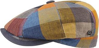 Lierys Casquette City Bic Piping Cuir Homme - Made in Italy Type Gavroche pour avec Visiere, Doublure Ete Printemps-ete - 60 cm Multicolore