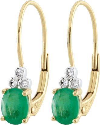 Edenly Ohrhänger Exquisit - Smaragd und Diamanten