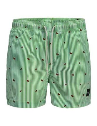 Jack & Jones Jpstmaui Jjswim Mini Stripe AKM Sn pour Homme, Vert &eacute;t&eacute;, S