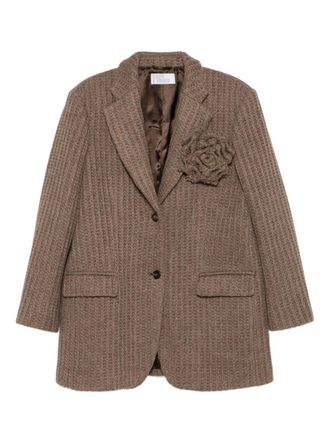Giuseppe Di Morabito blazer c&ocirc;tel&eacute; &agrave; fleurs - Marron