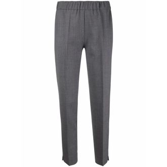 D.exterior Femme, Pantalons, Gris, Taille: 34 FR Pantalon en Laine avec Cordon de Serrage