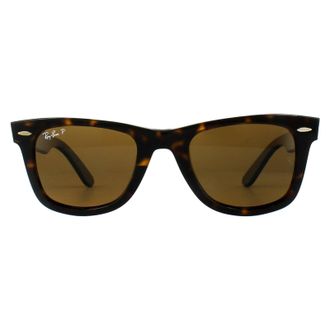 Ray-Ban Rectangle Unisexe Tortoise Brown Polarise Lunettes de soleil