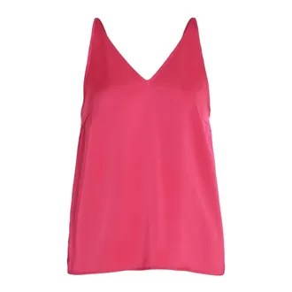 Vila V-Ausschnitt Tanktop - - Tops - Damen - Rosa - L