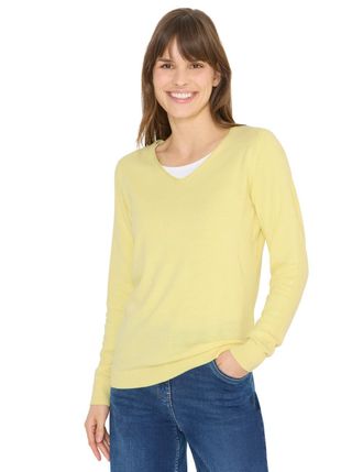Cecil Basic Pullover iced Yellow Melange XL