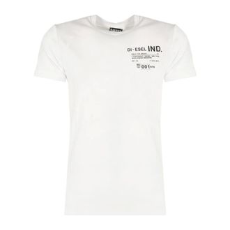 Diesel Homme, Tops, Blanc, Taille: S T-Shirt Diesel Intemporel