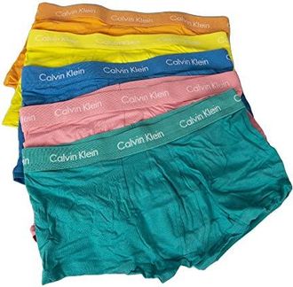 Calvin Klein Lot de 5 Boxers Homme &eacute;lastiques &agrave; Vue sous-v&ecirc;tements CK Article NB1348A The Pride Edit 5 Pack, 1DE Orange/Pink/Yellow/Blue/Turquoise, S