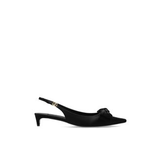 Dolce & Gabbana Satin-Slingbacks mit Schleifendetail - - Shoes - Damen - Schwarzk - 38 EU
