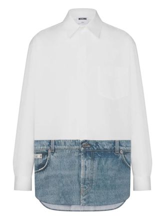 Moschino chemise &agrave; empi&egrave;cement imprim&eacute; - Blanc