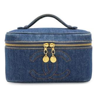 Chanel Pre-owned Denim Vanity Bag - - Pre-owned - Damen - Blau - ONE SIZE