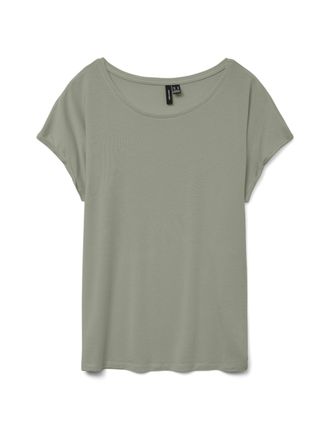 Vero Moda Damen Vmava Plain Ss Top Ga JRS Noos, Seagrass, Small
