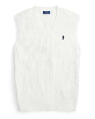 Ralph Lauren Strick-Pullunder mit Zopfmuster in