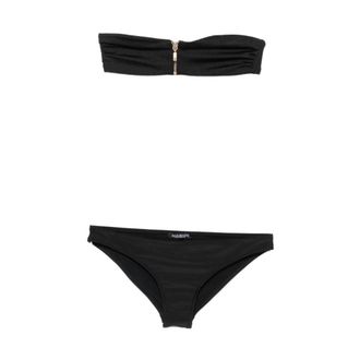 Balmain Femme, Maillots de bain, Noir, Taille: 42 FR Bikini Bandeau