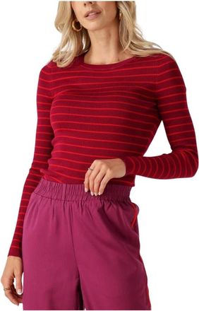 Ydence Round-Neck Strickwaren - - Knitwear - Damen - Rot - XS