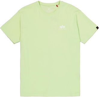 Alpha Industries Alpha Industries Herren Basic Small Logo T-Shirt, Arctic Lime, M