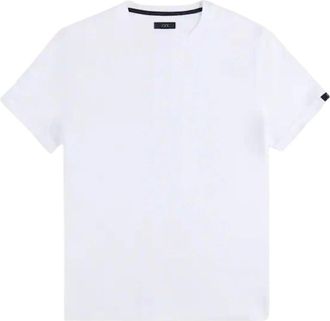 Fay Homme, Tops, Blanc, Taille: S T-shirt en coton