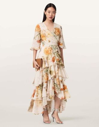 AllSaints Camellia - Robe - Blanc brume