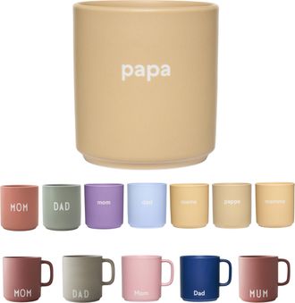 DESIGN LETTERS Lieblingsbecher Beige Papa Tasse | Papa Geschenk Geburtstag, Geschenke für Dad | Kaffeebecher Porzellan | Dekorativ Kaffeetassen | Werdender Pappa Ges