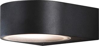 Konstsmide Teramo 7510-750 Wandleuchte B: 17cm T: 18,5cm H: 7cm / 1x40W / IP44 / lackiertes Aluminium / matt-schwarz
