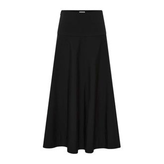 St.Agni Femme, Jupes, Noir, Taille: 38 FR Cotton Circle Hem Skirt
