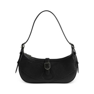 Zadig&Voltaire Femme, Sacs, Noir, Taille: ONE Size Sac &agrave; bandouli&egrave;re en cuir noir