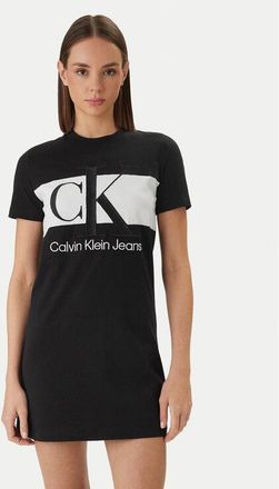 Calvin Klein Kleid f&uuml;r den Alltag Blocking LV047F288G Schwarz Regular Fit