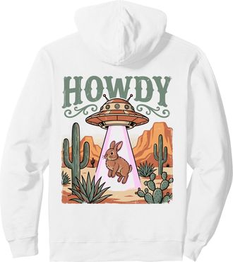 Image UFO Howdy Desert Rabbit Pullover Hoodie