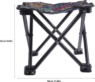 Yarnow Faltbarer Campinghocker mit Stabilem Stahlrahmen Leichter Tragbarer Angelstuhl und Vielseitiger Klapphocker für Outdoor Zuhause und Angeln Inkl Prakti