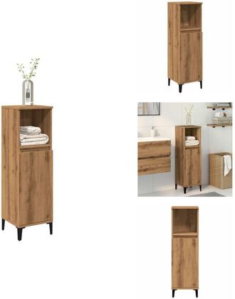 vidaXL Badschrank Artisan-Eiche 30x30x100 cm Holzwerkstoff - Badschrank - Badschr&auml;nke - Badezimmerschrank - Bad Schrank