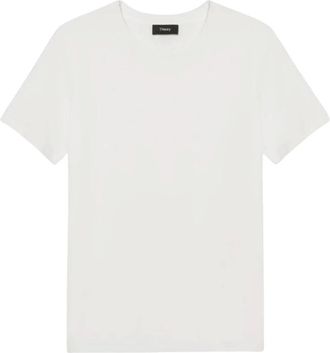 Theory Femme, Tops, Blanc, Taille: 42 FR Easy Tee T-Shirt en coton