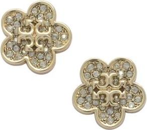 Tory Burch Femme, Accessoires, Jaune, Taille: ONE Size Forget Me Not Pav&eacute; Stud Earrings