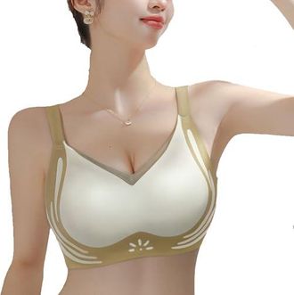 Generic Soutien Gorge Invisible Soutien Gorge sans Armature Brassiere Femme sans Armature De Classique Confort Maison Usage Quotidien Toutes Saisons Tissu Dou