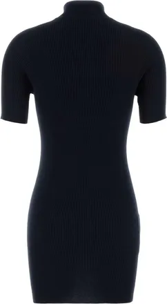 Miu Miu Womens Midnight Blue Cotton Dress Bleu Exterior: Maglieria Sweater