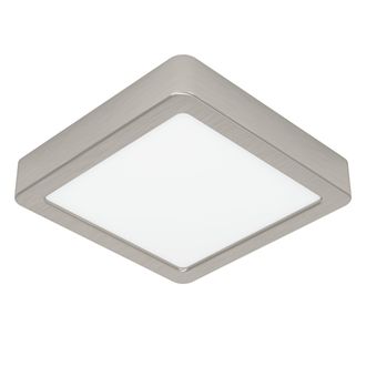 Eglo LED Deckenleuchte Fueva 6, quadratische Deckenlampe, Aufbaulampe aus Metall in Silber und Kunststoff Wei&szlig;, Deckenbeleuchtung warmwei&szlig;-kaltwei&szlig;, 15x15 