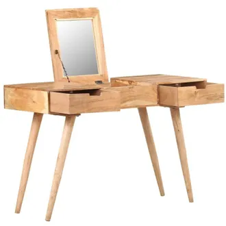 vidaXL Coiffeuse avec miroir 112x45x76 cm Bois dacacia massif Vidaxl