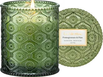 La Jolíe Muse LA JOLIE MUSE Duftkerze im Glas, Granatapfel und Pinie Duftkerze, natürliches Wachs, 55 Stunden Brenndauer, Geschenk Kerze und Heimdekoration,170g