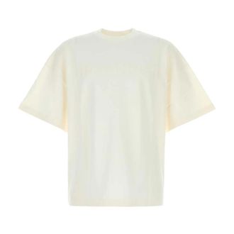 Jil Sander Baumwoll-T-Shirt mit Rundhalsausschnitt - - Tops - Herren - Wei&szlig; - L