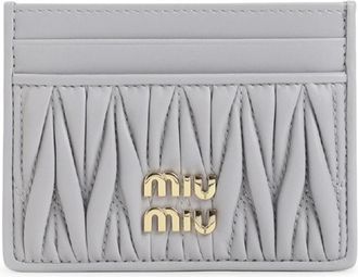 Miu Miu Matelass&eacute; Nappa Kartenetui - - Accessories - Damen - Grau - ONE SIZE