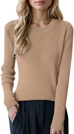 Generic sous Pull Femme Haut Thermique Femme sous Pull Thermique Femme Doux Glamour Cardigan R&eacute;tro Col Rond Boutonn&eacute; Tricot&eacute; Fin Top Slim Polyvalent Printemps