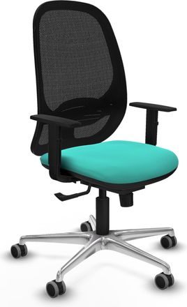 Piqueras y Crespo Schreibtischstuhl mit Rollen aus Parquet Cilanco mit 1D-Armen, h&ouml;henverstellbare Lendenwirbelst&uuml;tze, ausgestattet mit 3 Positionen und Schneidschaum, 