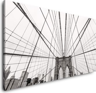 Paul Sinus Art 120x60cm New York City Skyline Panorama Leinwand Bild XXL Format Wohnzimmer Deko Kunstdrucke