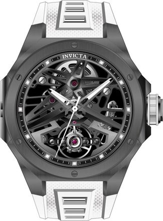 Invicta Celestial 70104 Herrenuhr - Mechanisches Werk - Edelstahl mit schwarzem Zifferblatt - 43 mm
