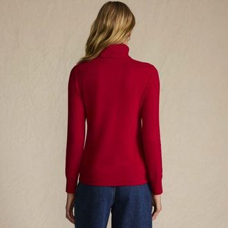 Lands End Rollkragen-Pullover aus Kaschmir, Damen, Gr&ouml;&szlig;e:32-34 regular, Rot, Kaschmir, by Lands End