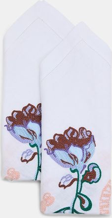 Dorothee Schumacher Bestickte Leinenserviette im 2er-Set mit Friends of Dorothee Wording