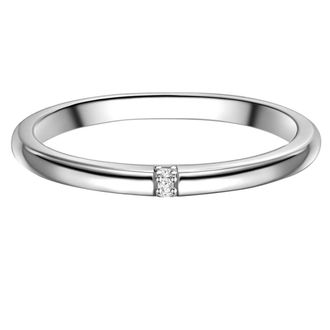 Glanzst&uuml;cke M&uuml;nchen Ring - Sterling Silber Ring Zirkonia - Gr. 48 - in Silber - f&uuml;r Damen