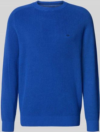 Fynch-Hatton Regular Fit Strickpullover aus reiner Baumwolle