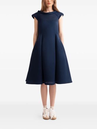 Gemy Maalouf short-sleeves midi dress - Bleu